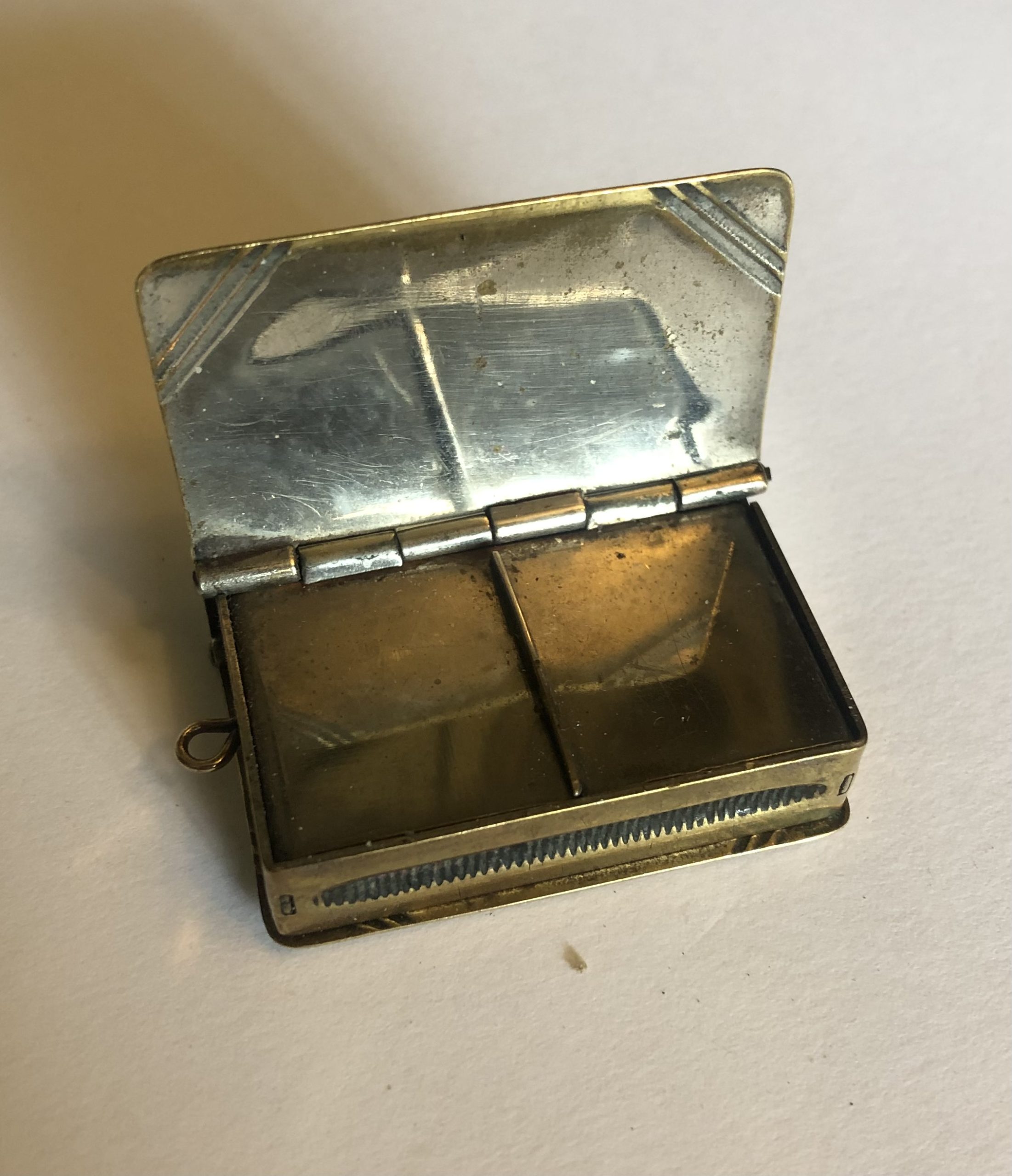Victorian/Edwardian Brass Postage Stamp Book and Vesta Case ...