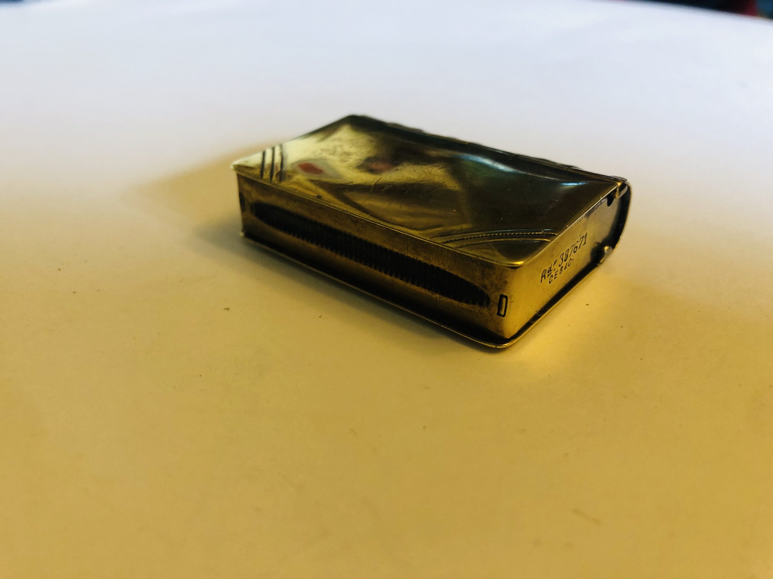 Victorian/Edwardian Brass Postage Stamp Book and Vesta Case ...